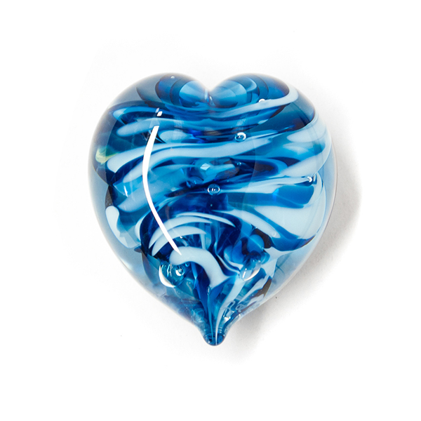 Pet's Cremation Ashes Into Hand Held Glass Heart